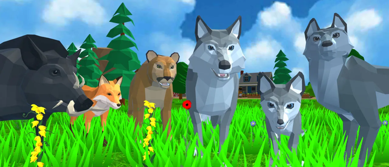 Wolf Simulator Wild Animals 3D 🕹️ Play now on HahaGames