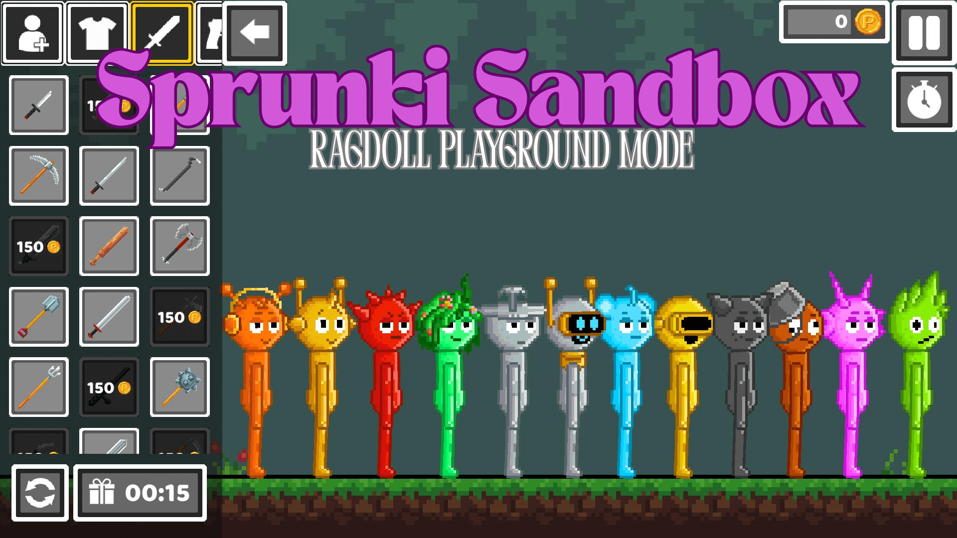 Sprunki Sandbox: Ragdoll Playground Mode 🕹️ Play now on HahaGames