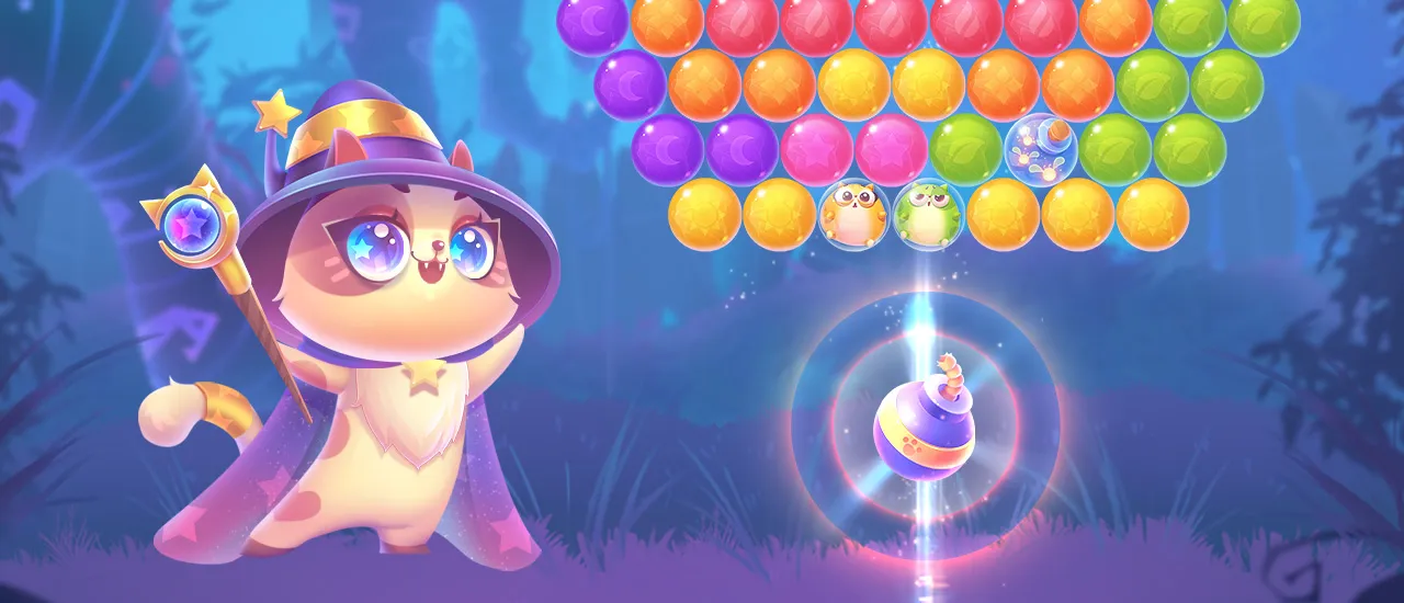 Bubble Queen Cat 🕹️ Play now on HahaGames